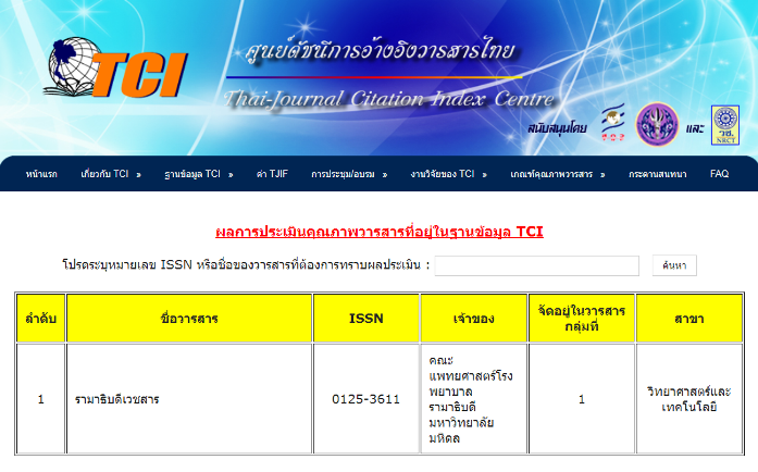 Indexed in TCI | Research Medical Journal